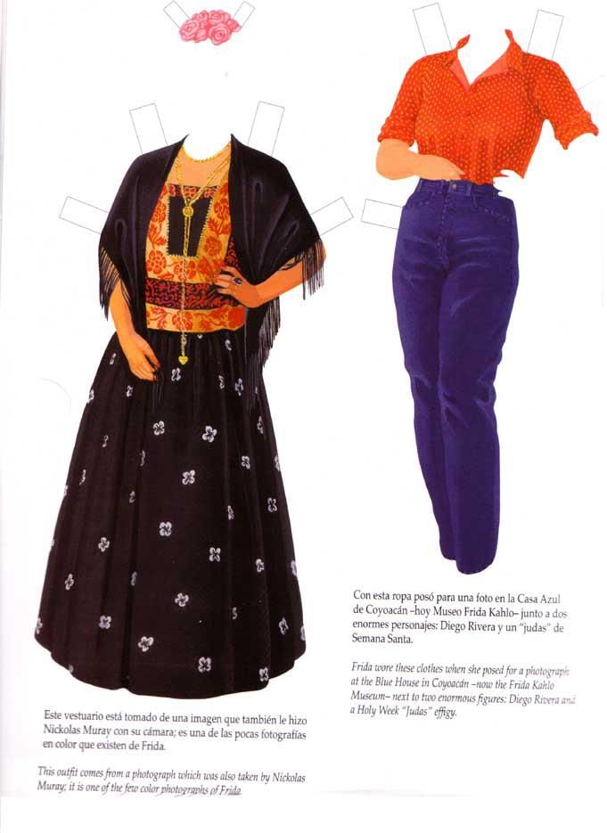 Frida Paperdoll 1500 Free Paper Dolls Arielle Gabriels The