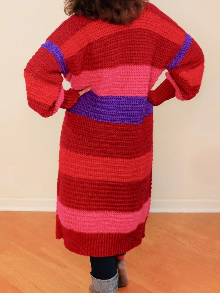 Crochet Long Cardigan Free Pattern Crazy Cool Crochet Crochet