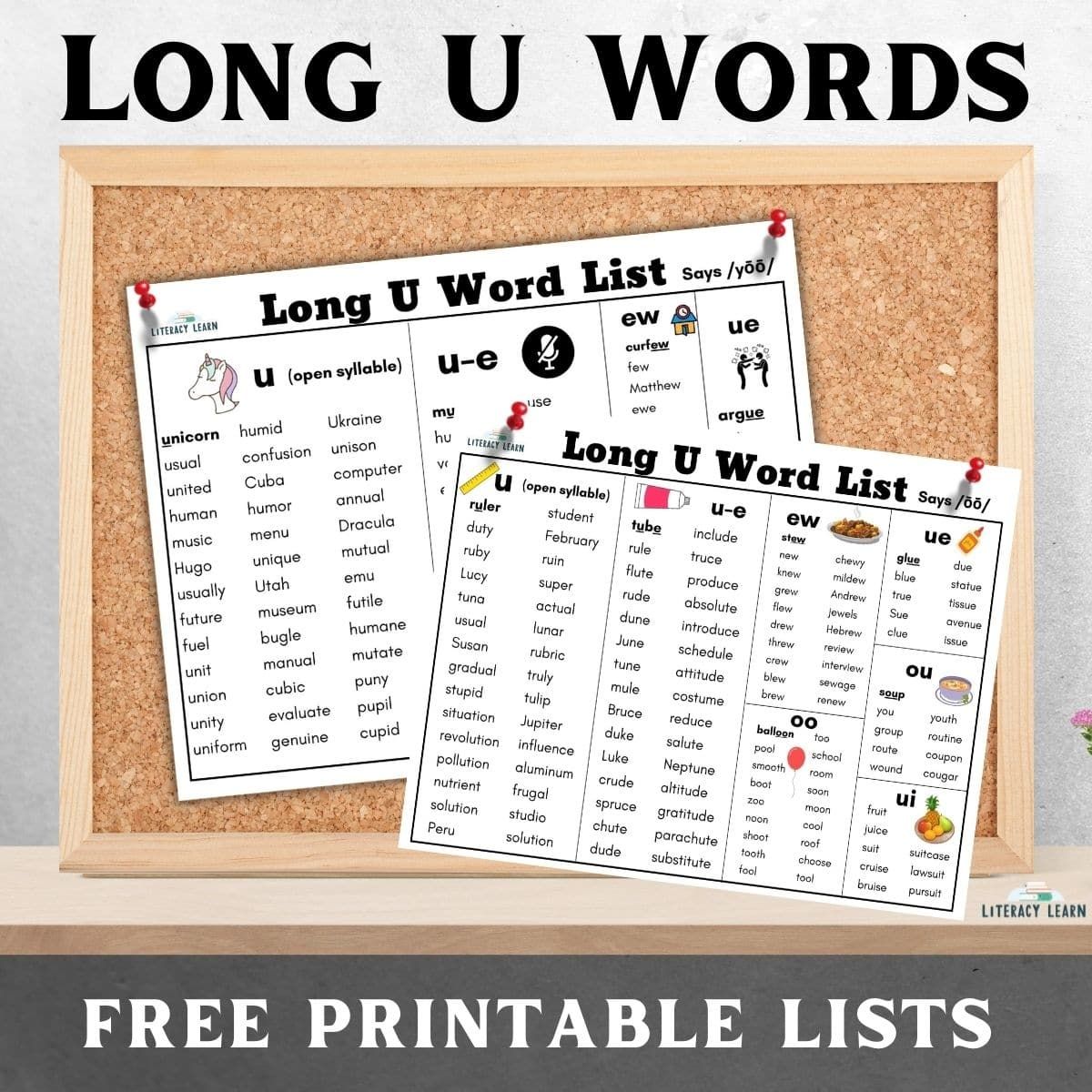 215+ Long U Vowel Sound Words List 215+ Long U Vowel Sound Words List