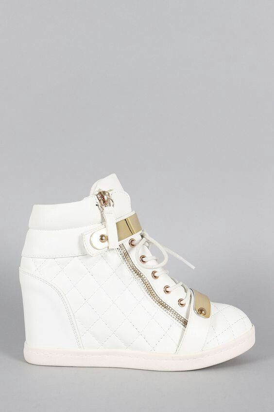 Step It Up Faux Leather Wedge Sneakers Artofit