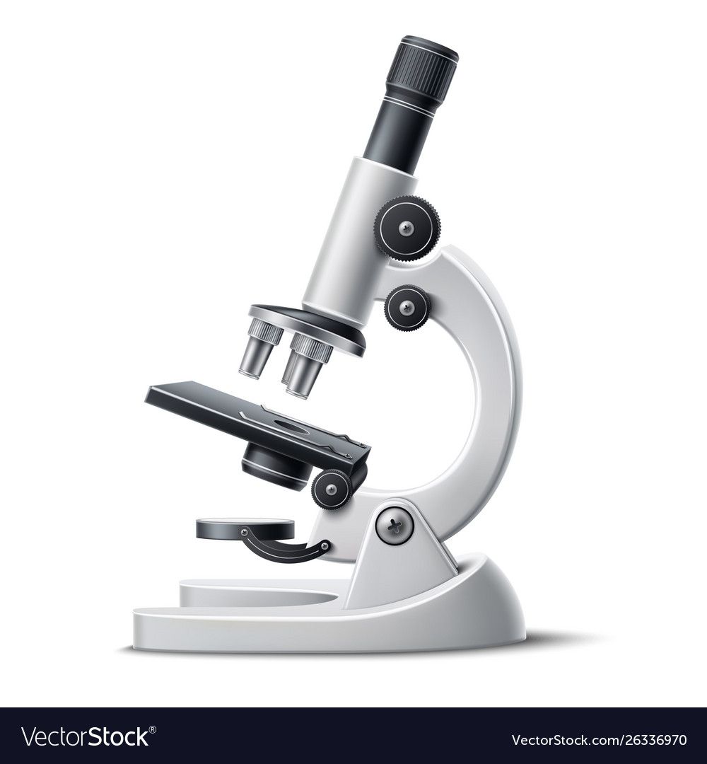 3D Microscope Science Lab Magnifying Tool Vector Image 3D Microscope Science Lab Magnifying Tool Vector Image
