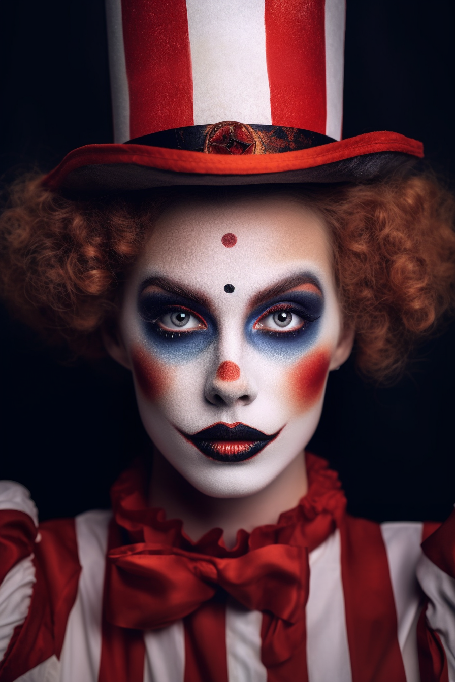 Halloween Circus Clown Makeup In 2024 Clown Makeup Halloween Circus Circus Costume