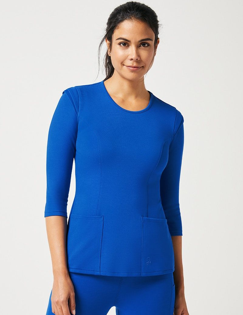 Cap Sleeve Top In Royal Blue Medical Scrubs By Jaanuu Medical Outfit Medical Scrubs Outfit