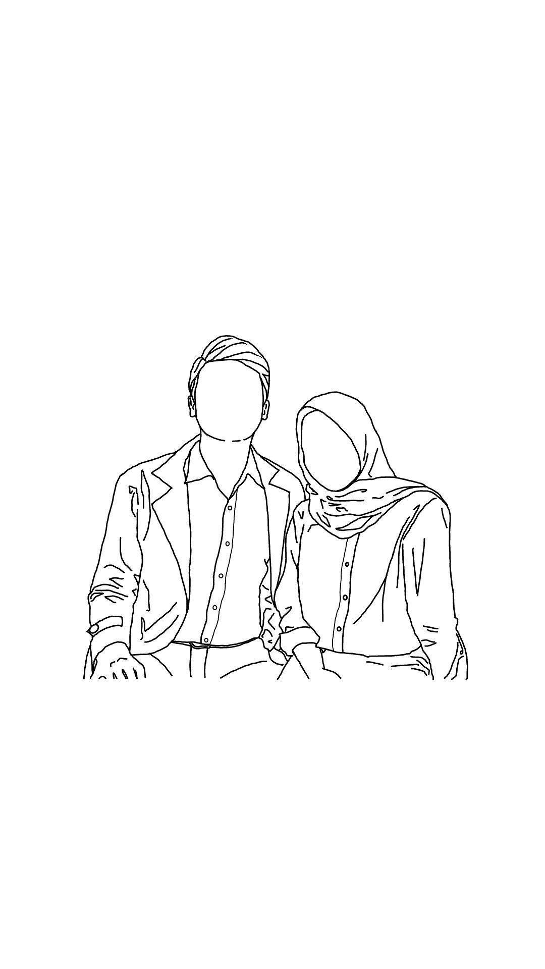 Fashion Line Art Vector Hd Png Images Line Art Drawing Muslim Fashion