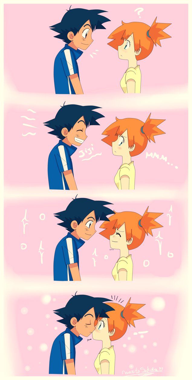 Pokeshipping Sweet Kiss By Starmvenus On Deviantart Ash And Misty Pokemon Ash And Misty Pokemon