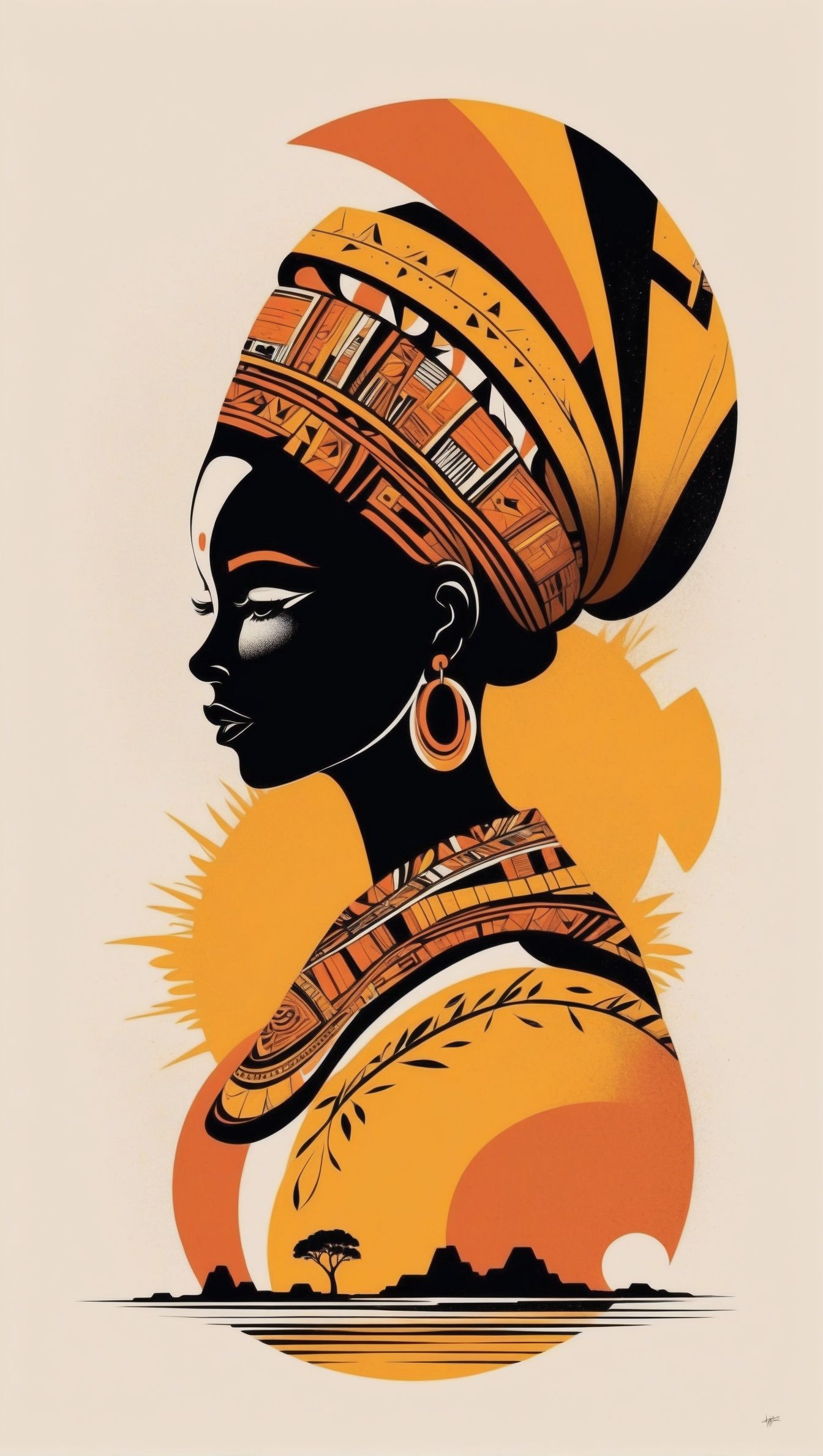 Art Woman African Portraits Art Africa Art Design African Abstract Art