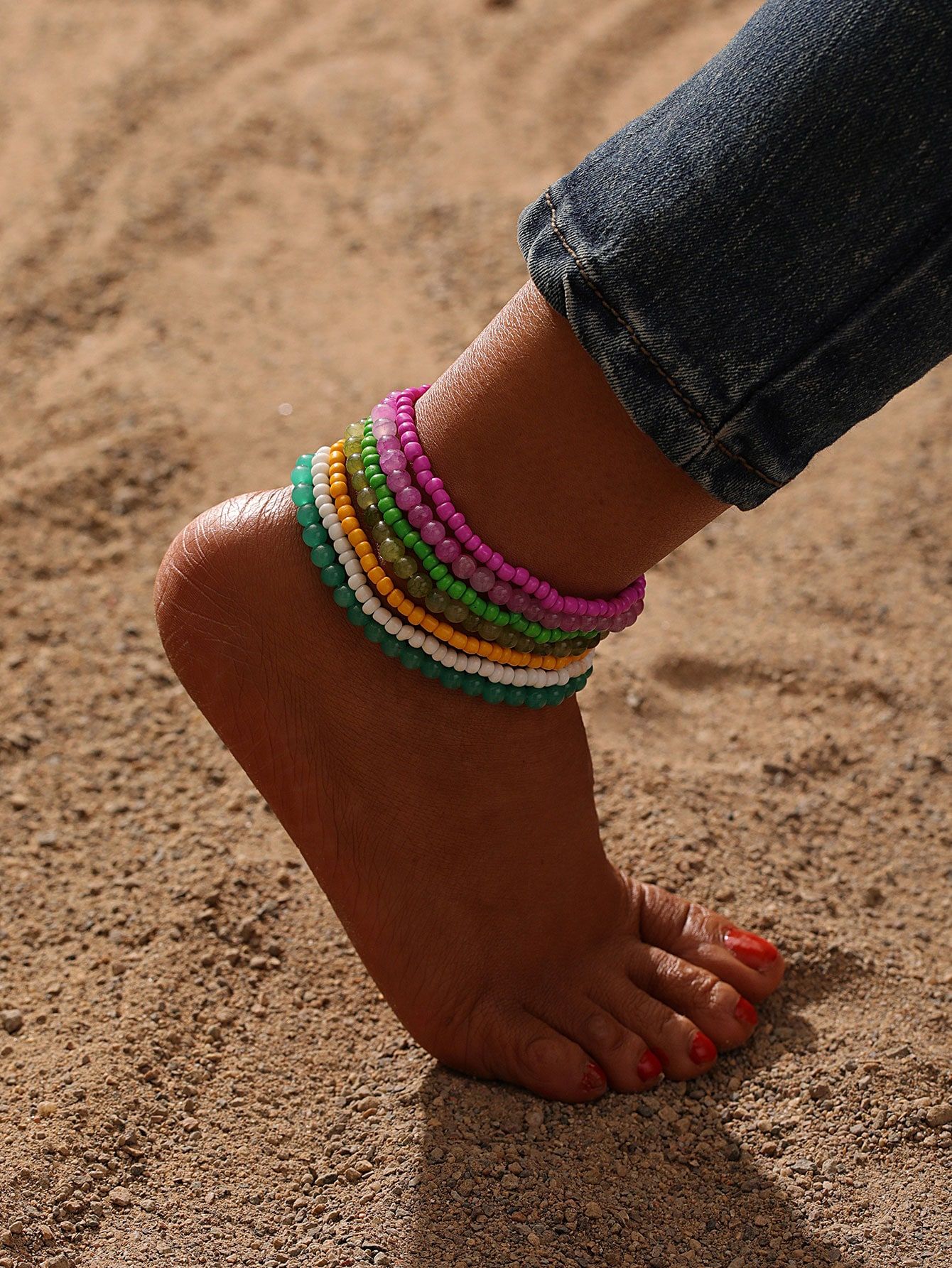 Beaded Anklets Beaded Bracelets Anklet Designs Cute Clay Body Jewelry Jewellery Ankle