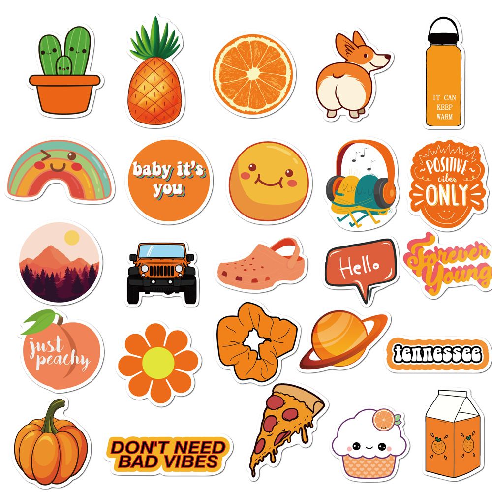 Orange Vsco Stickers Pack Wholesale Sticker Supplier Travel
