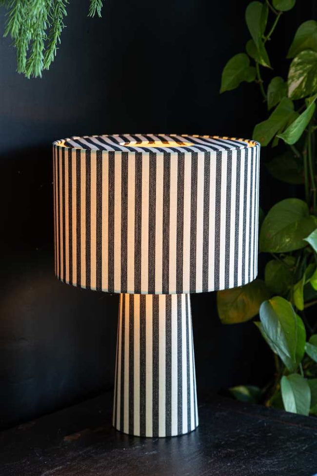 Black & White Stripe Table Lamp | Striped table, Black table lamps ... Black & White Stripe Table Lamp | Striped table, Black table lamps ...