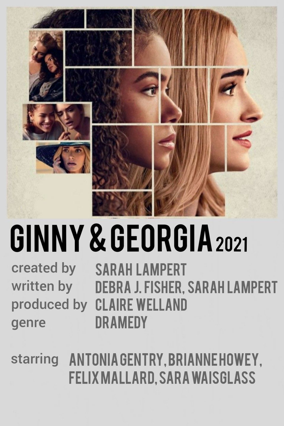 Movieposter Ginny And Georgia Плакат фильма Минималистские постеры к фильмам Плакат