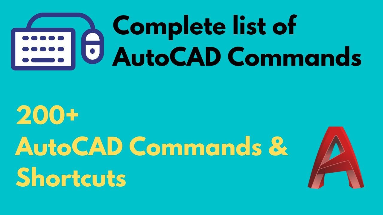 Complete List Of Autocad Commands Artofit