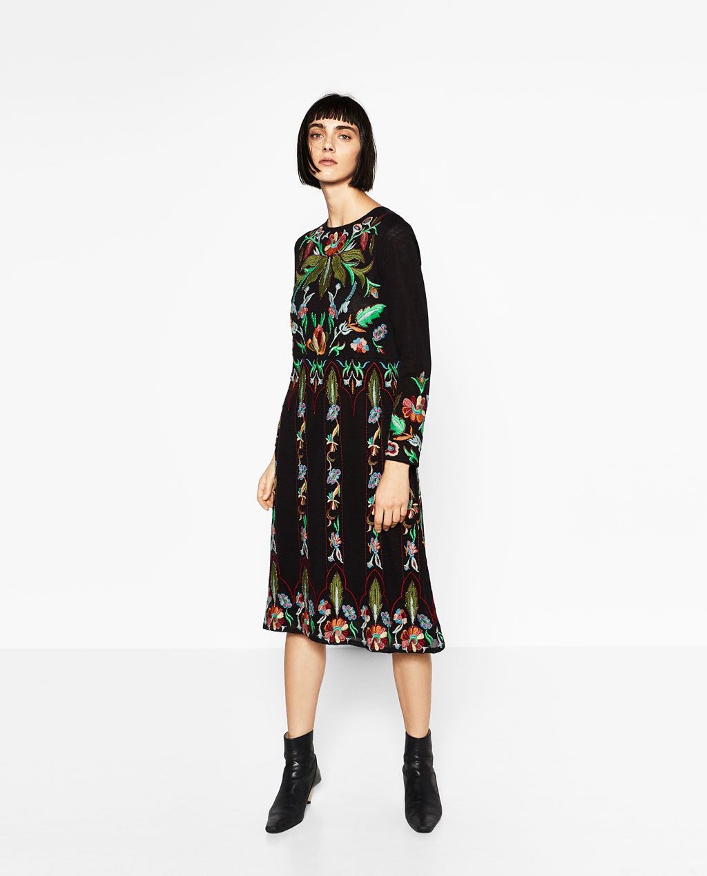 Limited Edition Floral Embroidered Dress Dresses Woman Zara United