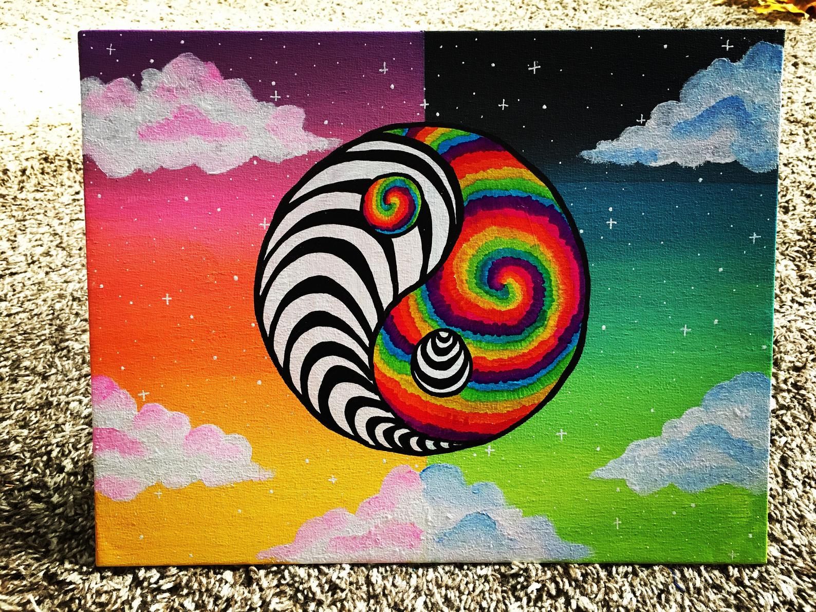 Trippy Yin Yang Art
