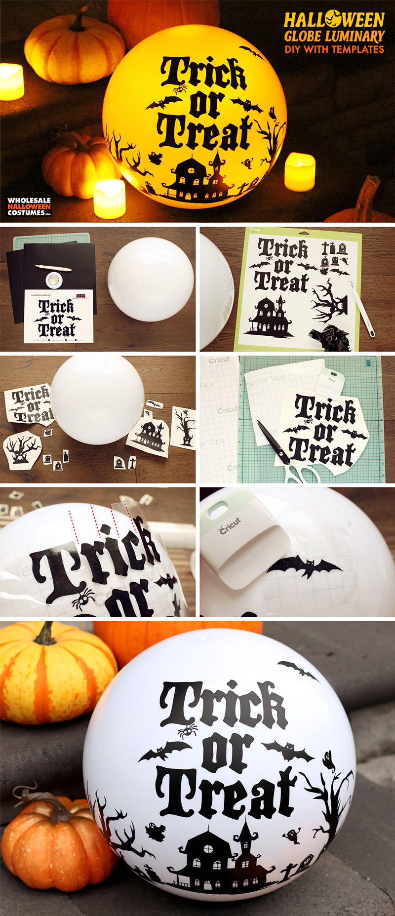 Diy Halloween Globe Luminary Halloween Diy Globe Diy Luminary Diy