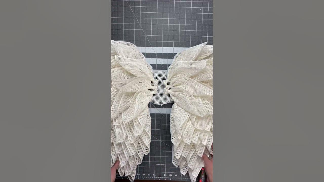 How To Make An Angel Wing Wreath Diy Wreath Shorts In 2024 Diy Angel Wings Angel Wings