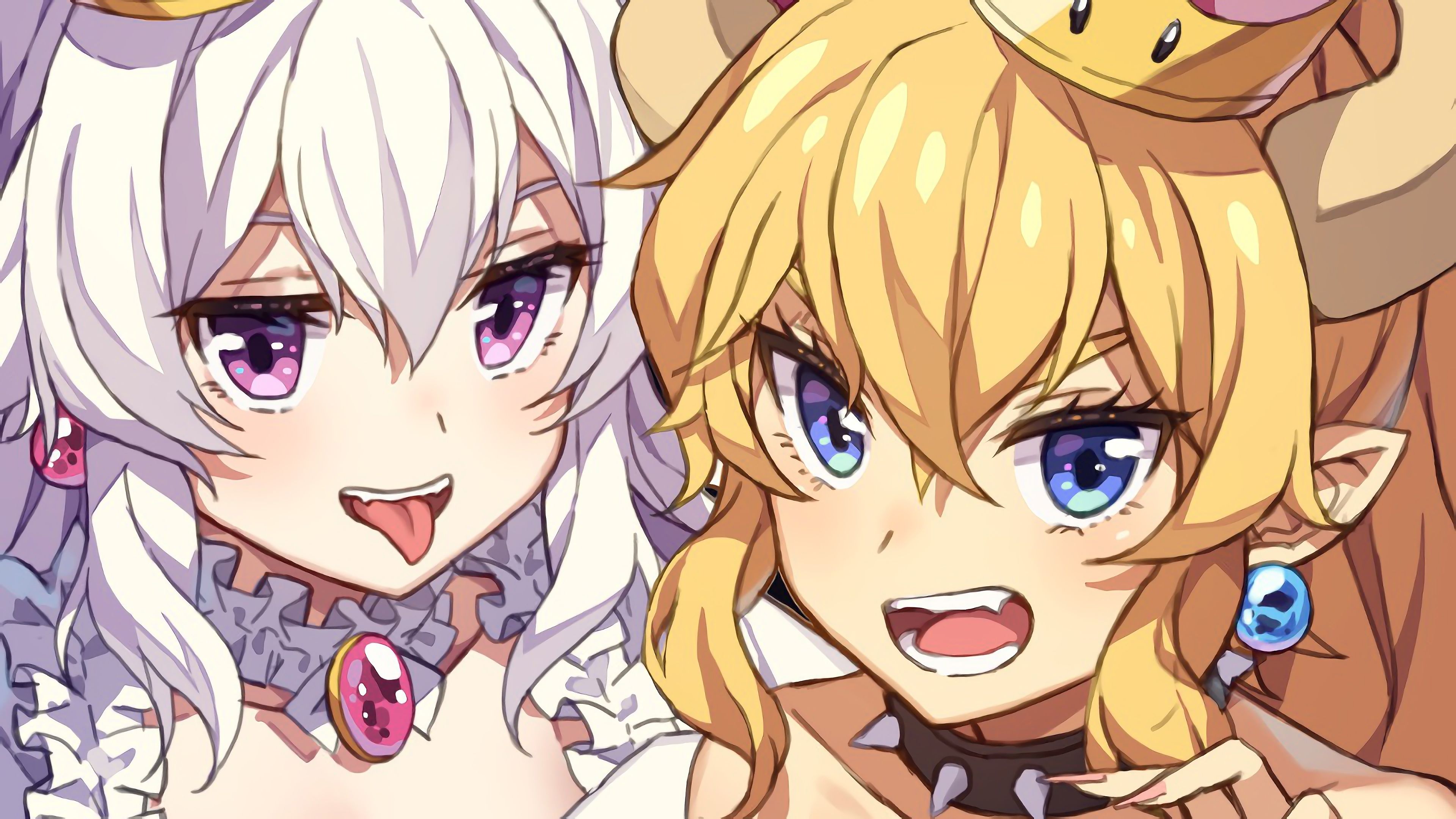 Boosette Princess King Boo Bowsette 3840x2160 Wallpaper Gambar Kawaii Gambar Anime Gambar