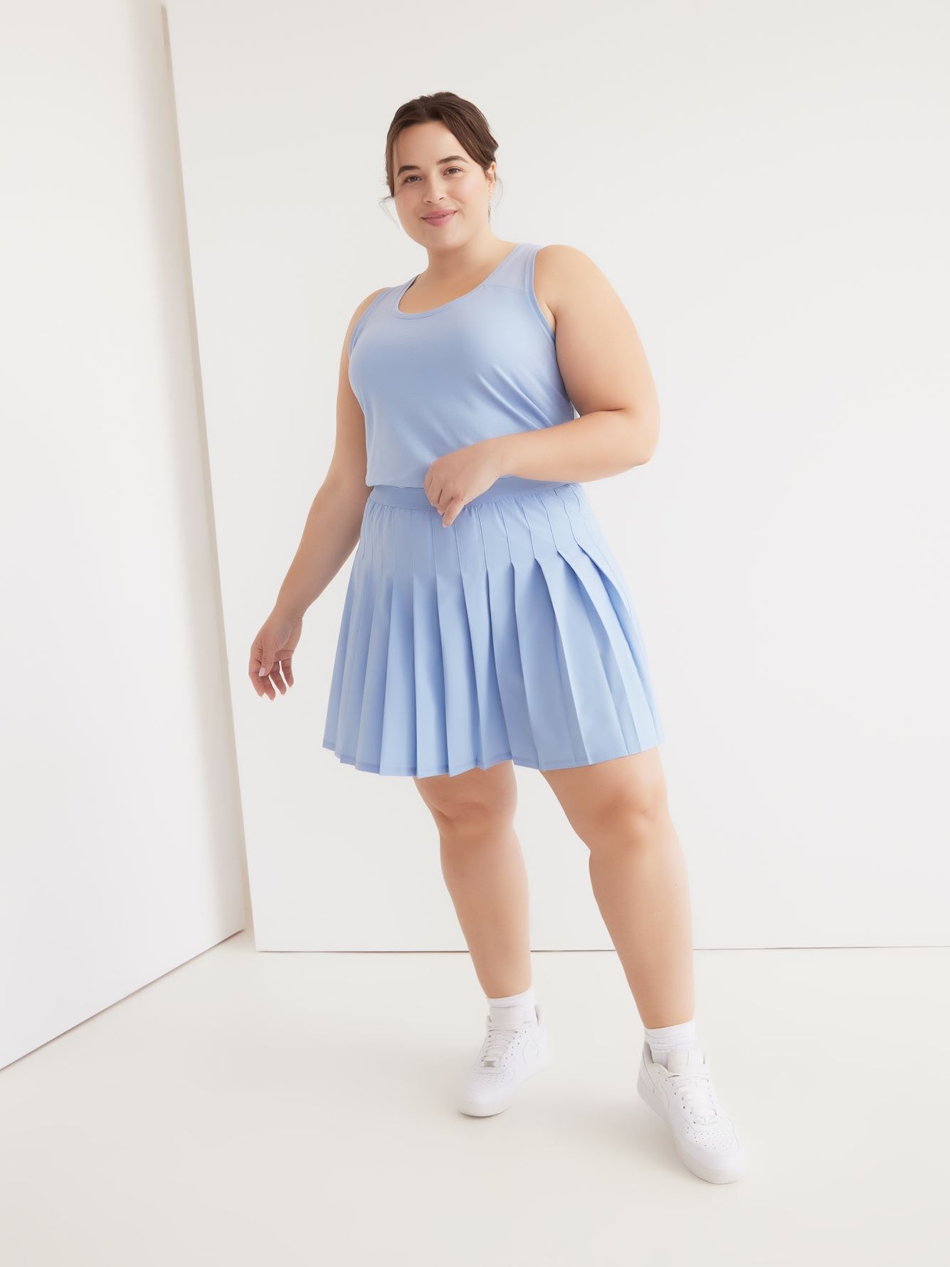 Responsible Stretch Pleated Skort Active Zone Penningtons Plus Size Tennis Skirt Skort