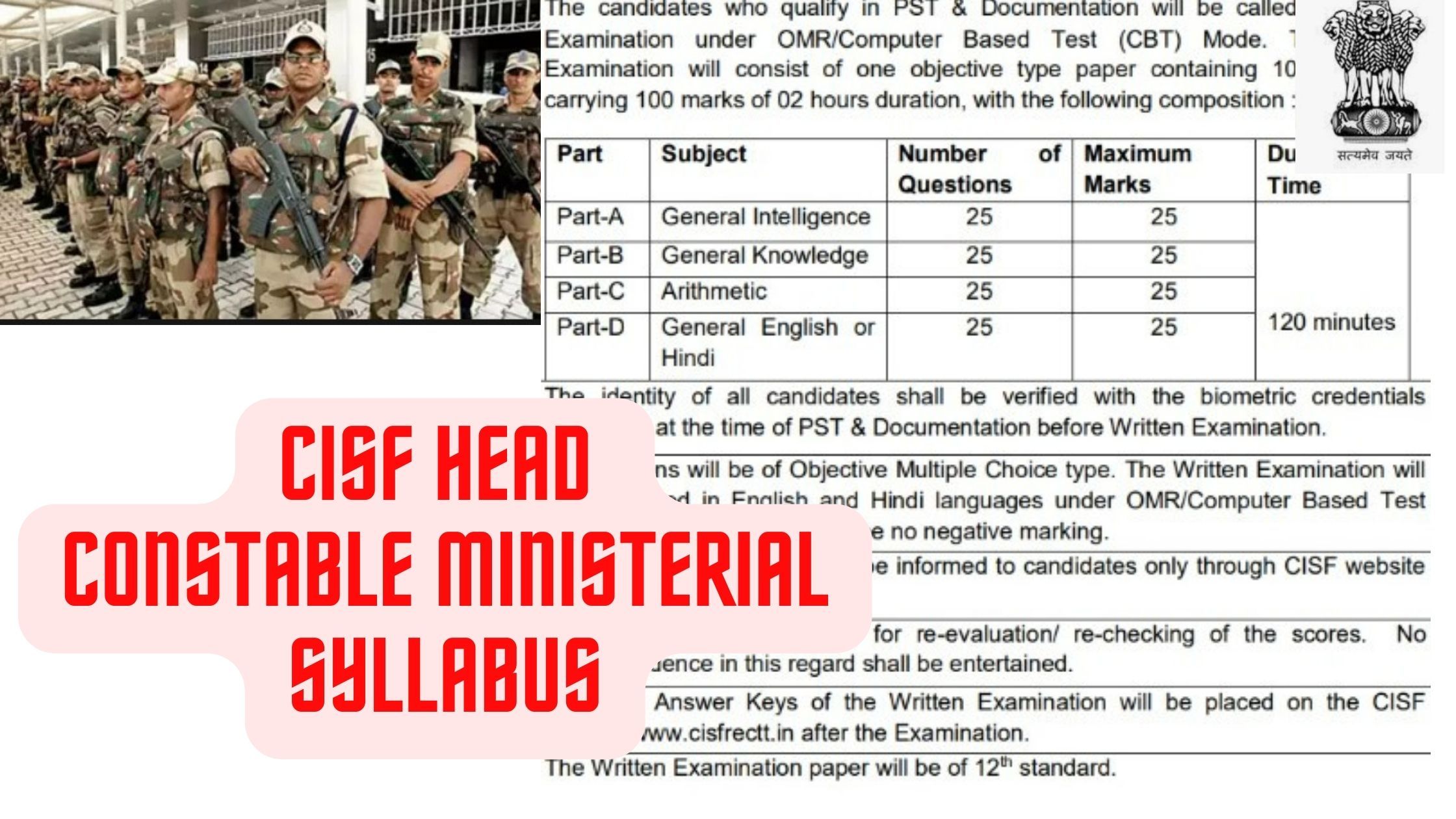 CISF Head Constable Ministerial Syllabus in 2023 | Syllabus, Class ... CISF Head Constable Ministerial Syllabus in 2023 | Syllabus, Class ...