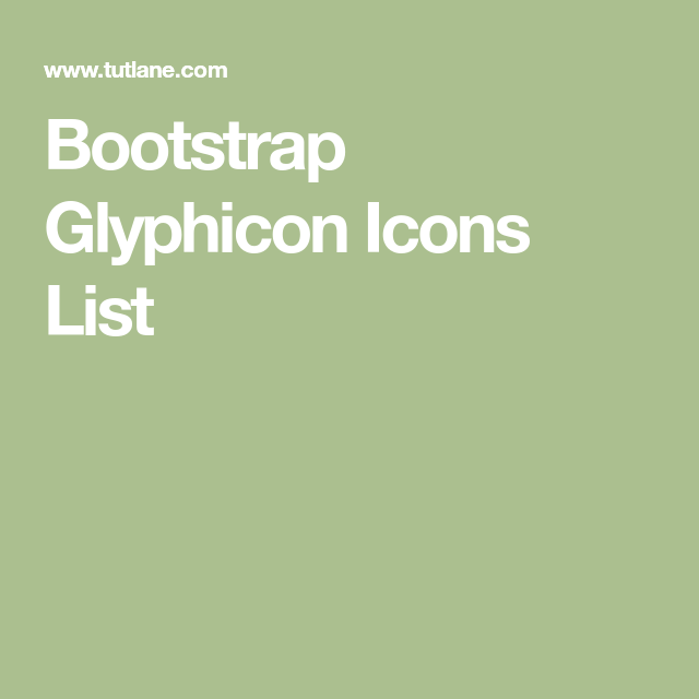 Bootstrap Glyphicon Icons List Icon List Glyph Icon