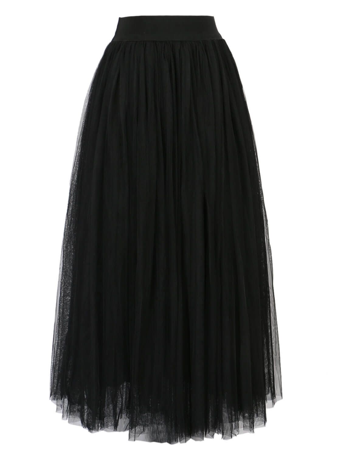 Black High Waist Midi Tulle Skirt In 2022 Tulle Skirt Black Skirts Midi High Waisted Tulle