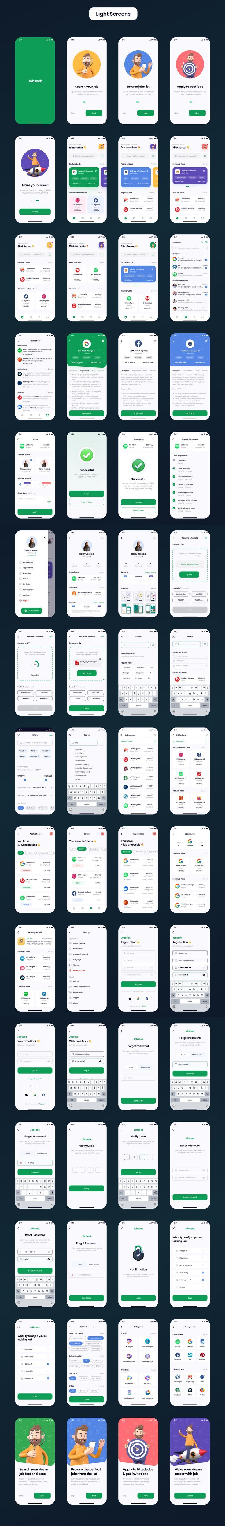 Job Finder App UI Kit for iOS and Android | Figma Mobile Design Job Finder App UI Kit for iOS and Android | Figma Mobile Design