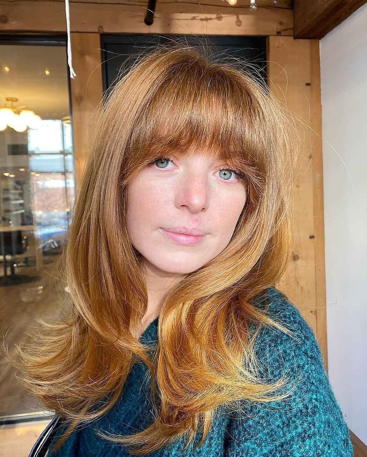 19 Flattering Long Shags With Curtain Bangs To Complement Your Look In