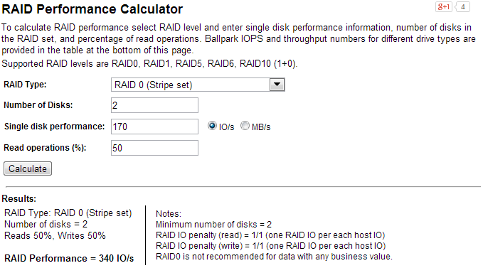 Calculate The Iops Performance Of Your Raid Array Or Prospective Raid Types Excellent Tool