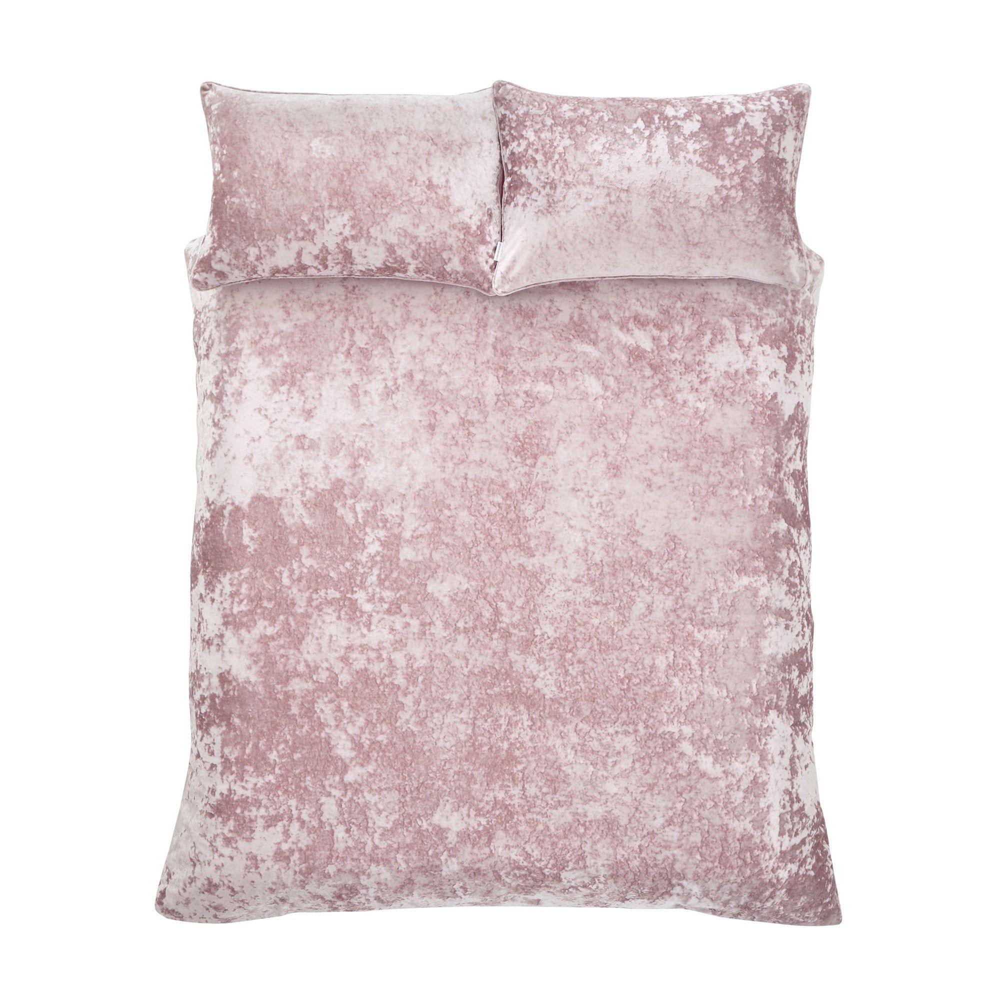 Catherine Lansfield Blush Crushed Velvet Duvet Cover and Pillowcase Set ... Catherine Lansfield Blush Crushed Velvet Duvet Cover and Pillowcase Set ...