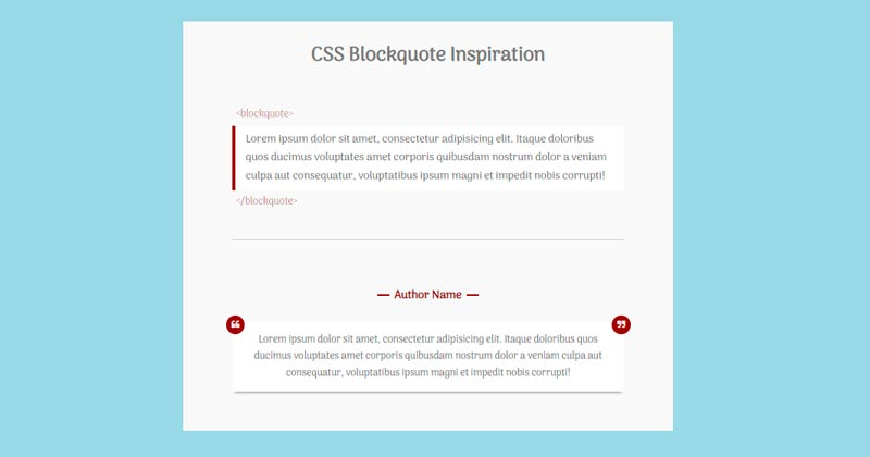 20 Beautiful Css Blockquotes With Explanation Stackfindover