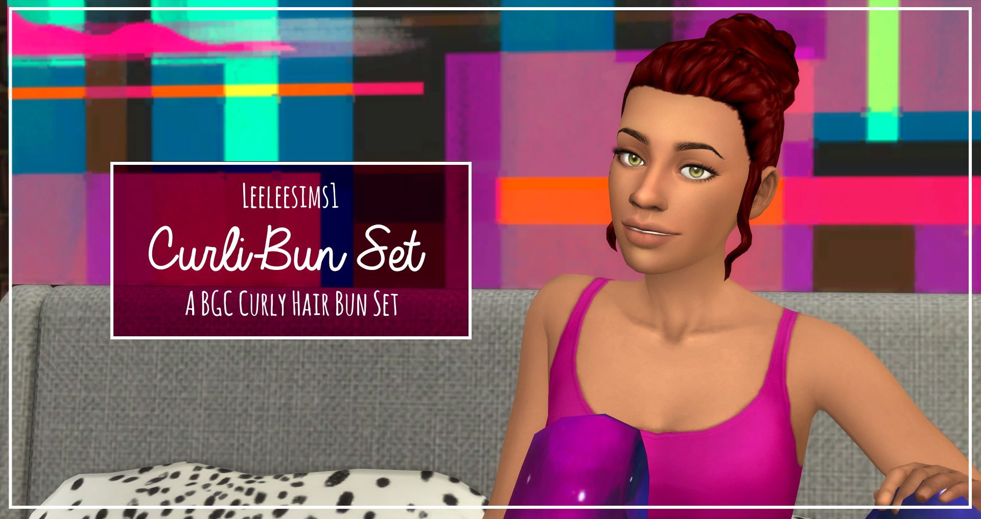 Simsworkshop Curli Bun Set Hair By Leeleesims1 Sims 4 Hairs Bun Hairstyles Curly Bun