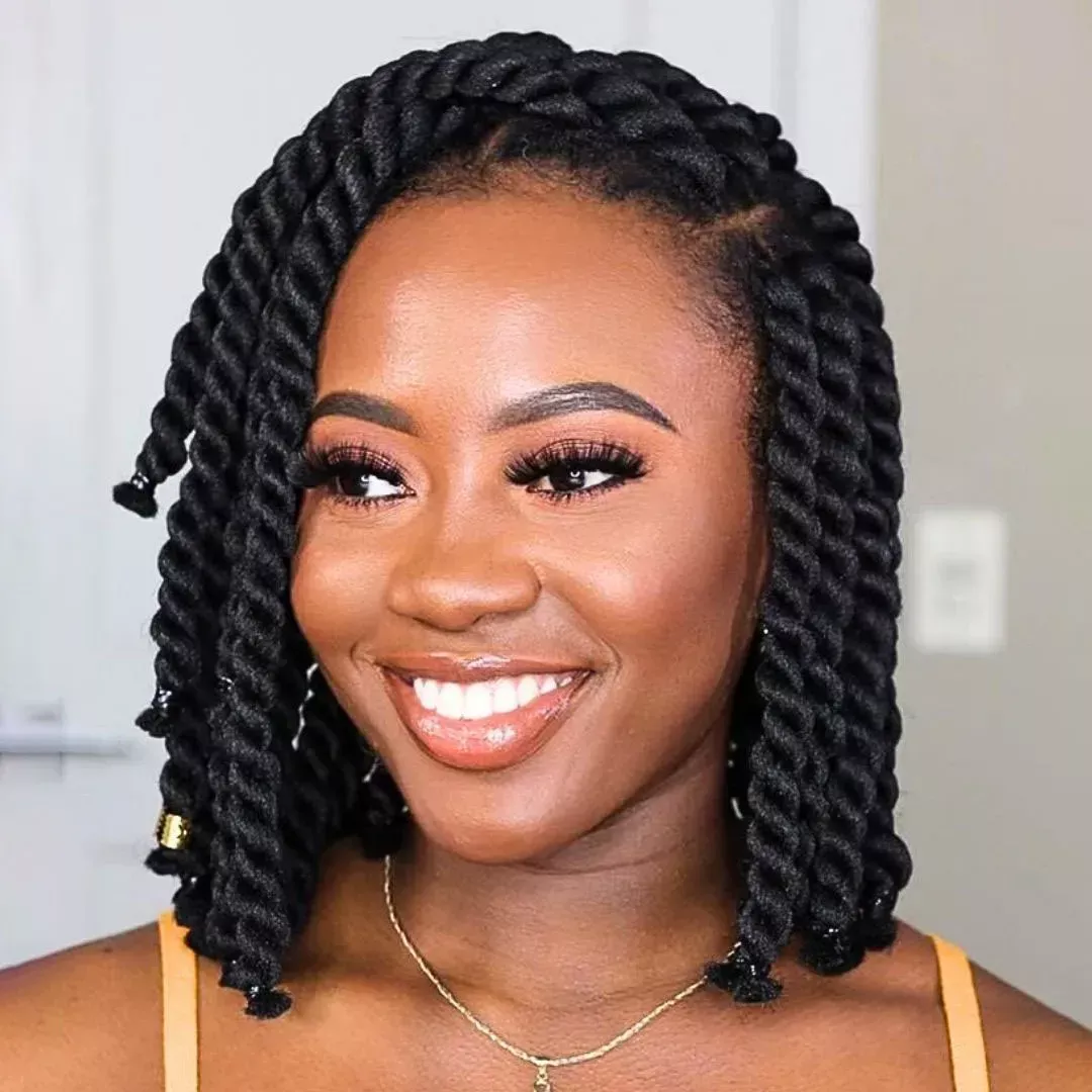 50 Jumbo Twists Hairstyles That Looks Elegant On Black Women Coils And Glory Big Twist