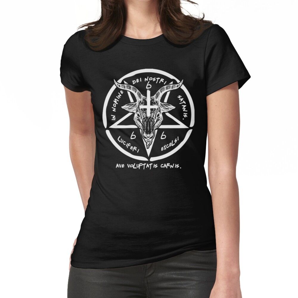 Baphomet Sigil Of Satan The Occult Fitted T Shirt By Shirtwreck