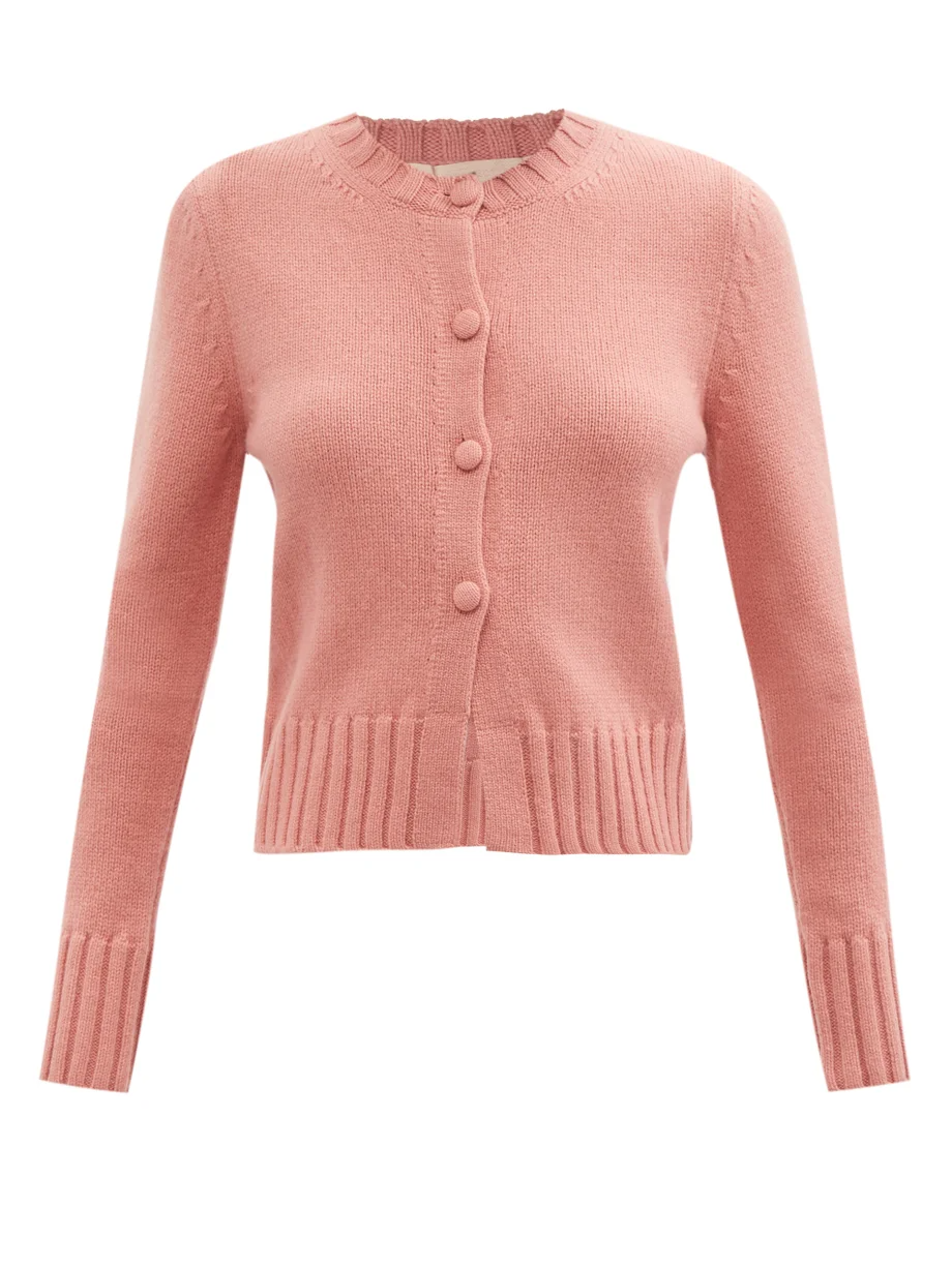 Pink Tonia Wool Blend Cardigan Brock Collection