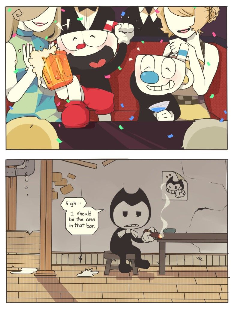 Bendy X Cuphead Bendy And The Ink Machine Old Cartoons Cute Drawlings