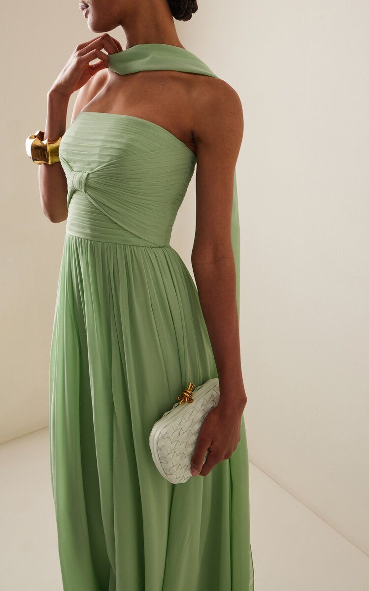 Tie Neck Silk Gown By Elie Saab Moda Operandi In 2024 Wedding Attire Guest Guest Attire
