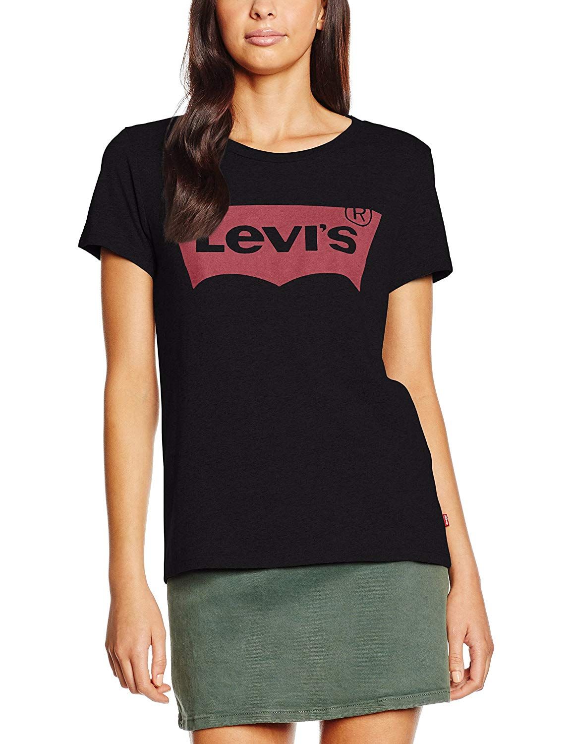 Levis The Perfect Tee T Shirt Femme Pattern Batwing Logo Ropa De Mujer Ropa Camisetas Mujer
