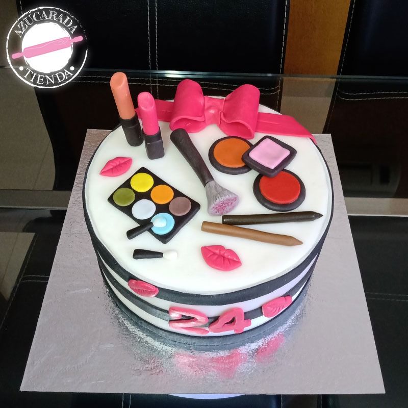 Makeup Fondant Cake Torta De Maquillaje En Fondant Make Up Cake