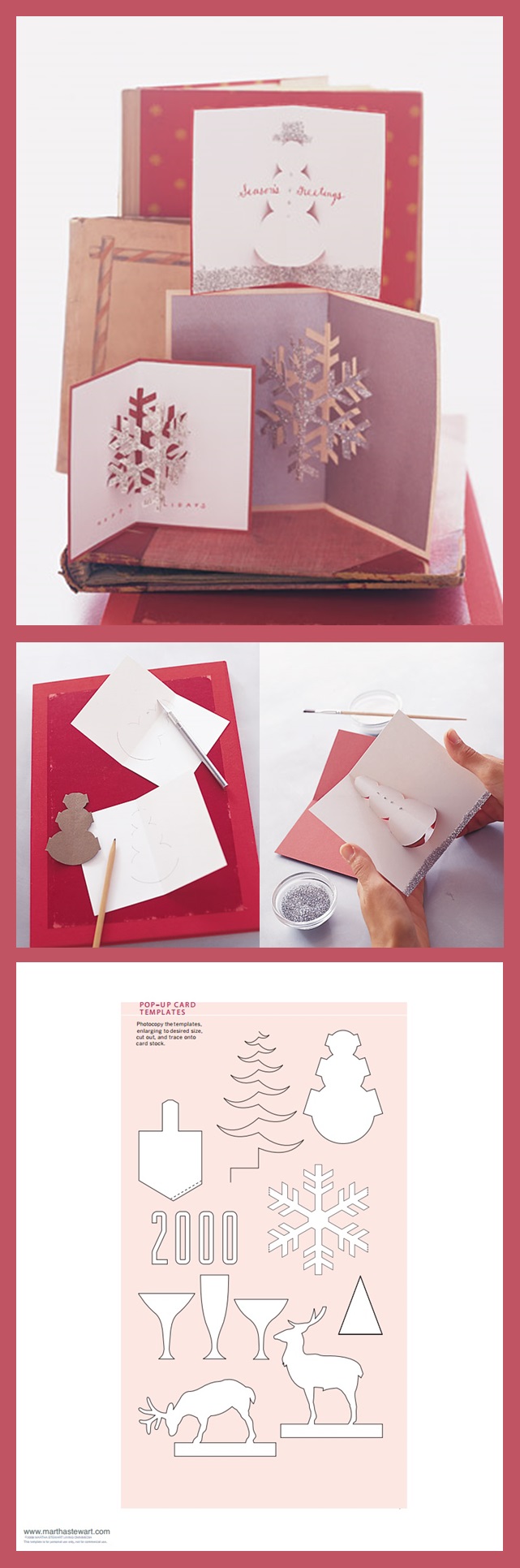 Glittered Pop Up Christmas Cards Pop Up Christmas Cards Christmas