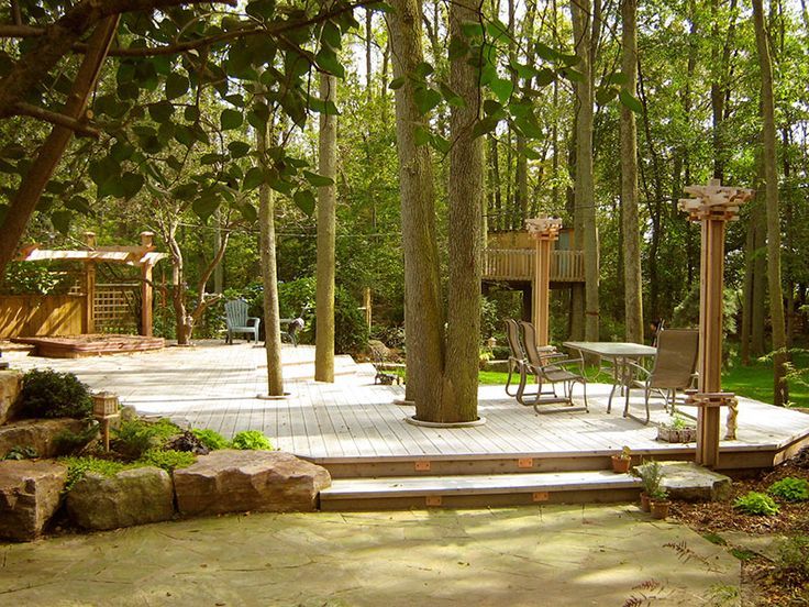 Insideandoutgardensca Large Deck Around Trees More Deck Around Trees Landscaping Around