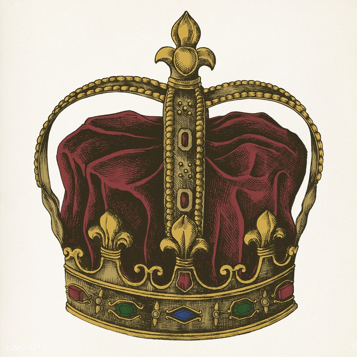 Download premium illustration of Hand drawn royal crown isolated on ... Download premium illustration of Hand drawn royal crown isolated on ...