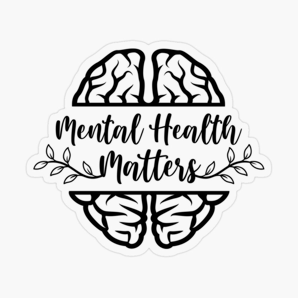 Mental Health Matters Quote Sticker By Cozygraphicshop Artofit