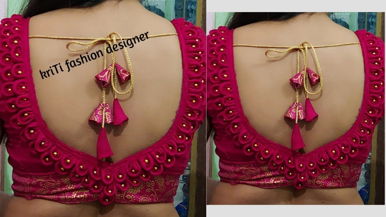 Very Beautiful New Letest Back Neck Blouse Design Cutting And Stitching