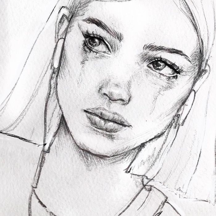 Crying Girl Drawing Cry Drawing Girl Face Drawing Girl Drawing