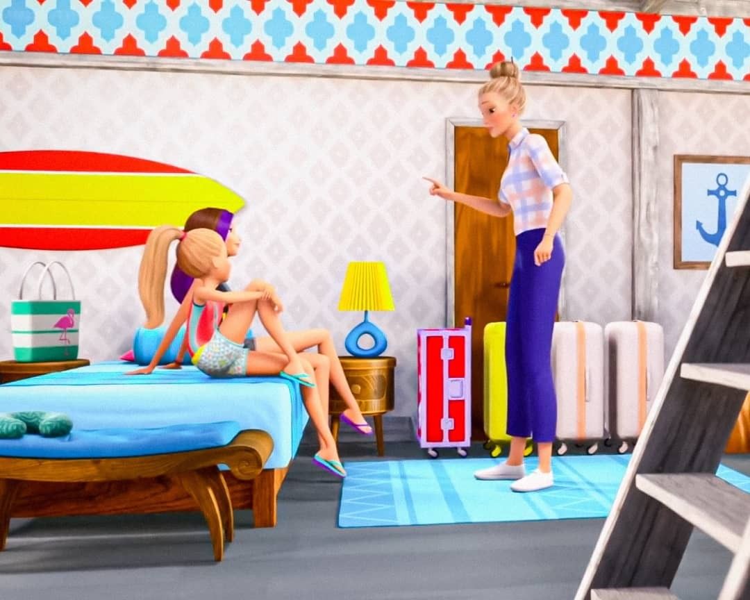 Barbie Images Barbie Dream House Pool Float Beach Mat Outdoor Blanket Animation Adventure