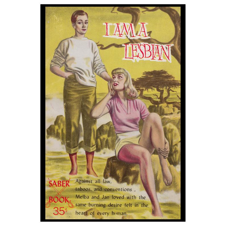 I Am A Lesbian Flat Card Mini Poster Vintage Lesbian Pulp Art Etsy