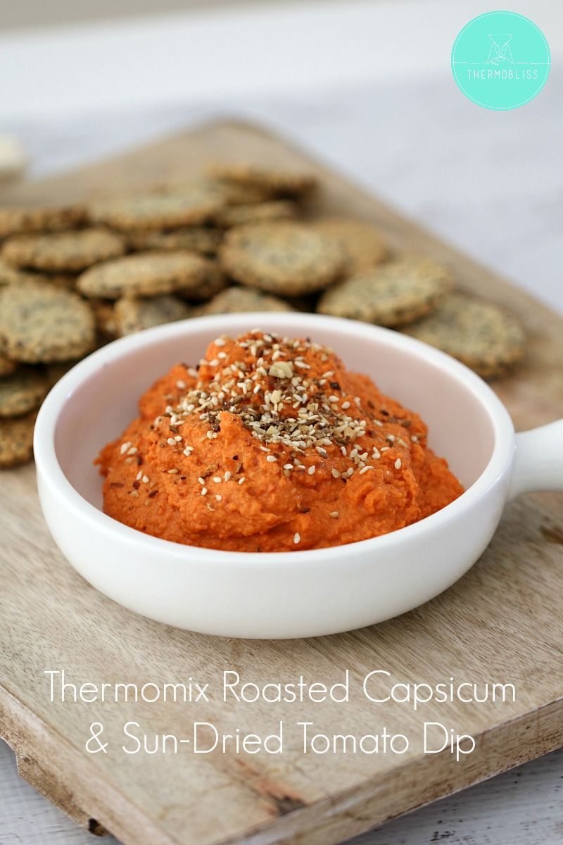 Thermomix Roasted Capsicum And Sun Dried Tomato Dip Recipe Roasted
