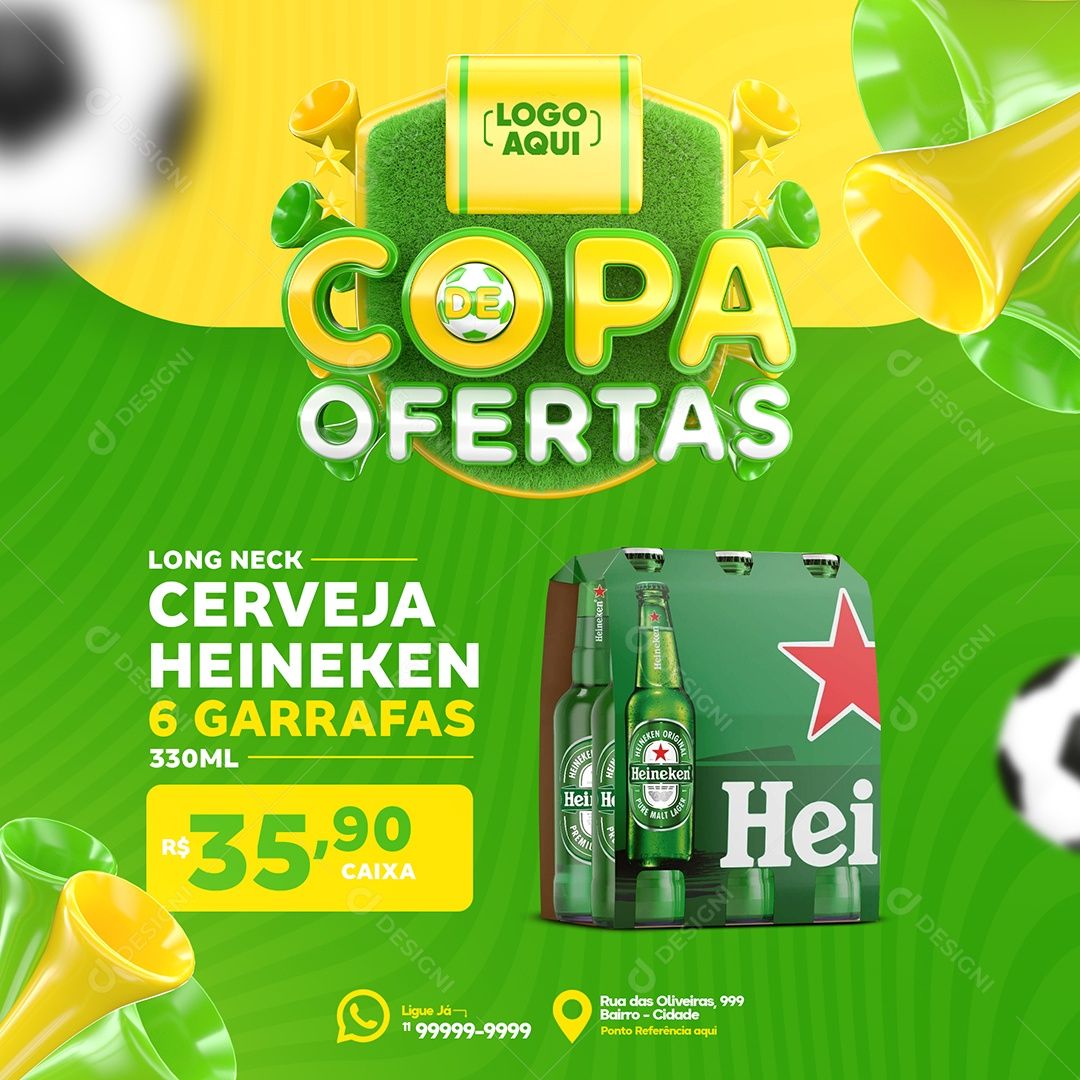 Copa De Ofertas Cerveja Heineken 6 Garrafas Distribuidoras Social Media