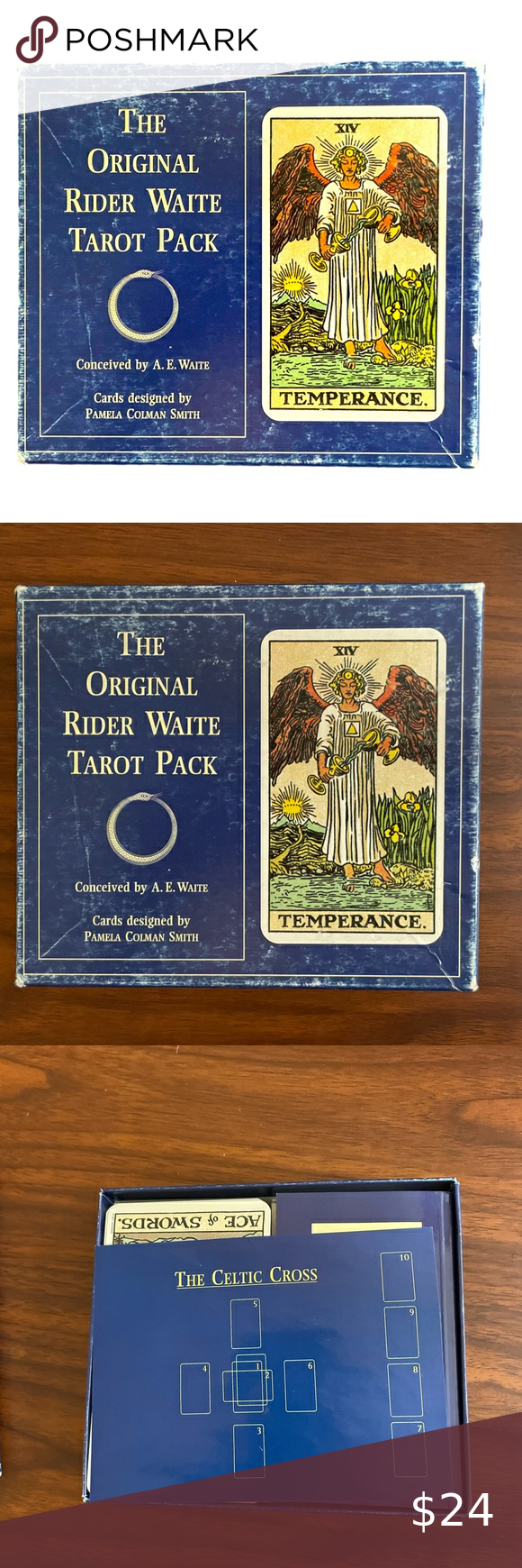 The Original Rider Waite Tarot Pack Book Cards Chart Vintage 1993
