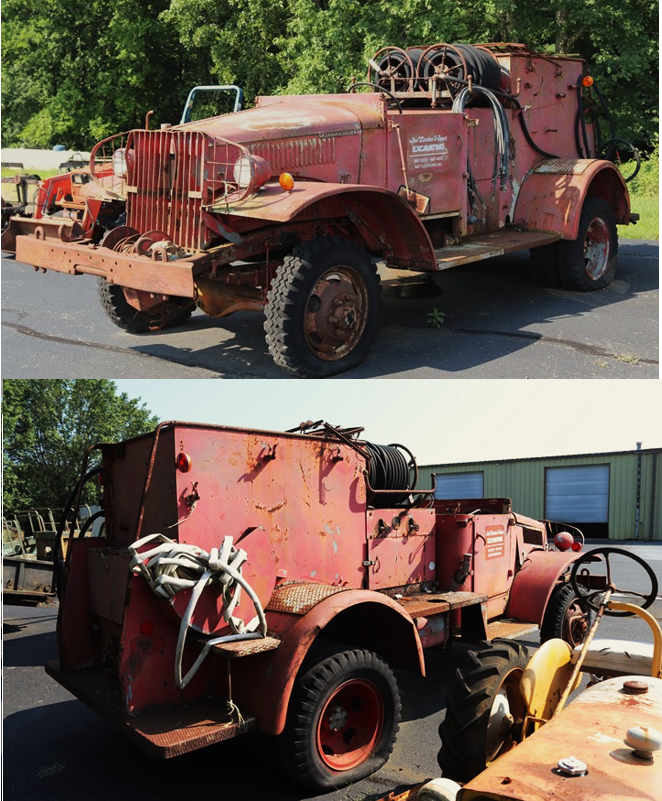 This International Former Military Crash Truck Is In The Storage Yard At The Sam Werner Military