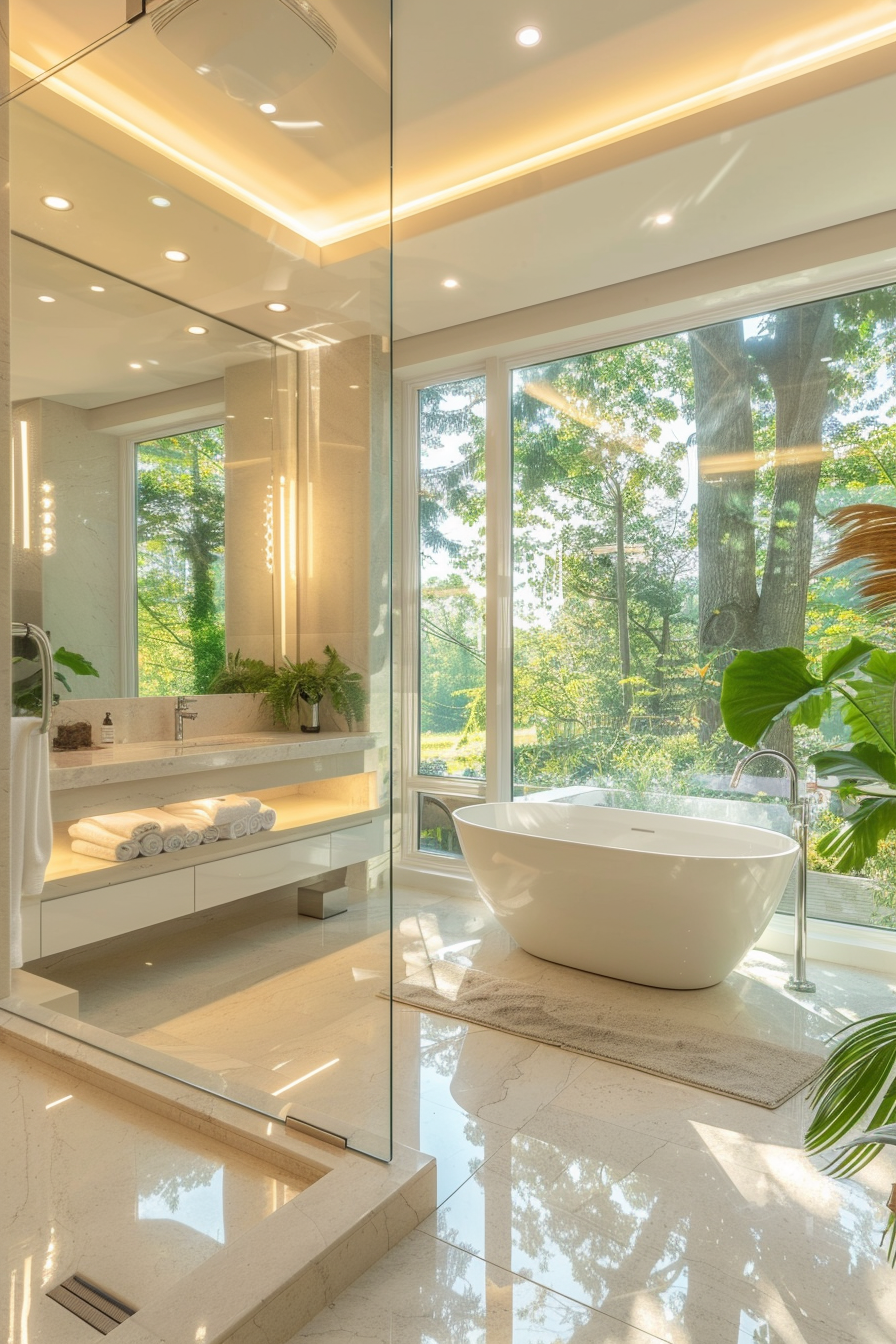 Discover Serenity: Luxurious Bathroom Oasis with Nature Views | Dream ... Discover Serenity: Luxurious Bathroom Oasis with Nature Views | Dream ...